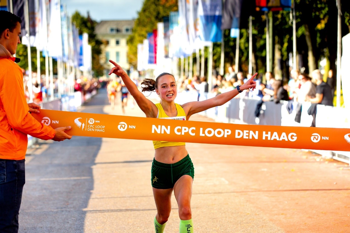 Nagenieten van een mooie CPC-loop met Krista. · HAAG Atletiek